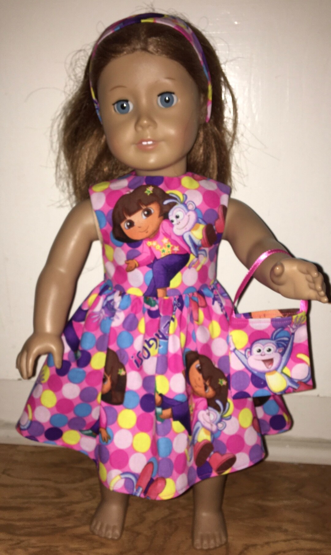 18 inch Doll Pink Dora the Explorer Dress with Headband and - Etsy Italia