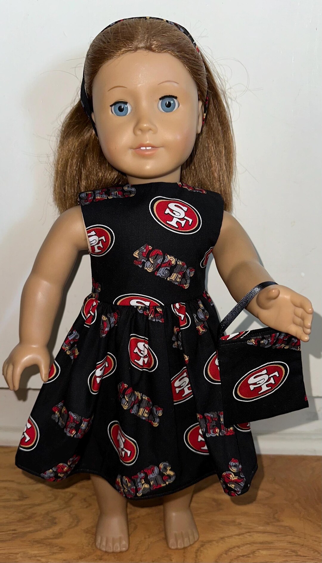 18 Inch Doll San Francisco 49ers NFL Football Dress With Headband and ...