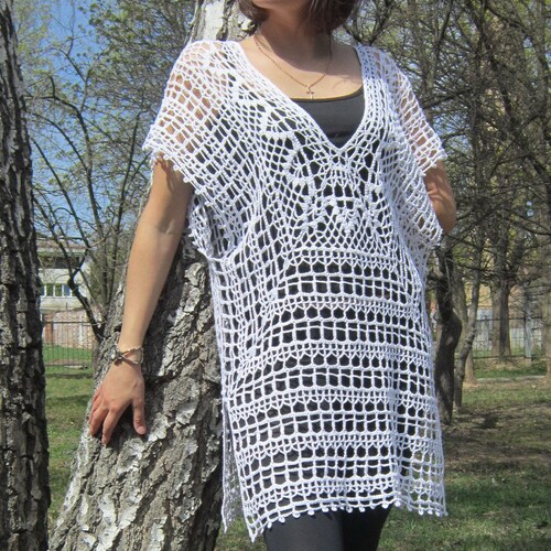 Crochet Boho Tunic PATTERN Detailed Instructions in ENGLISH - Etsy