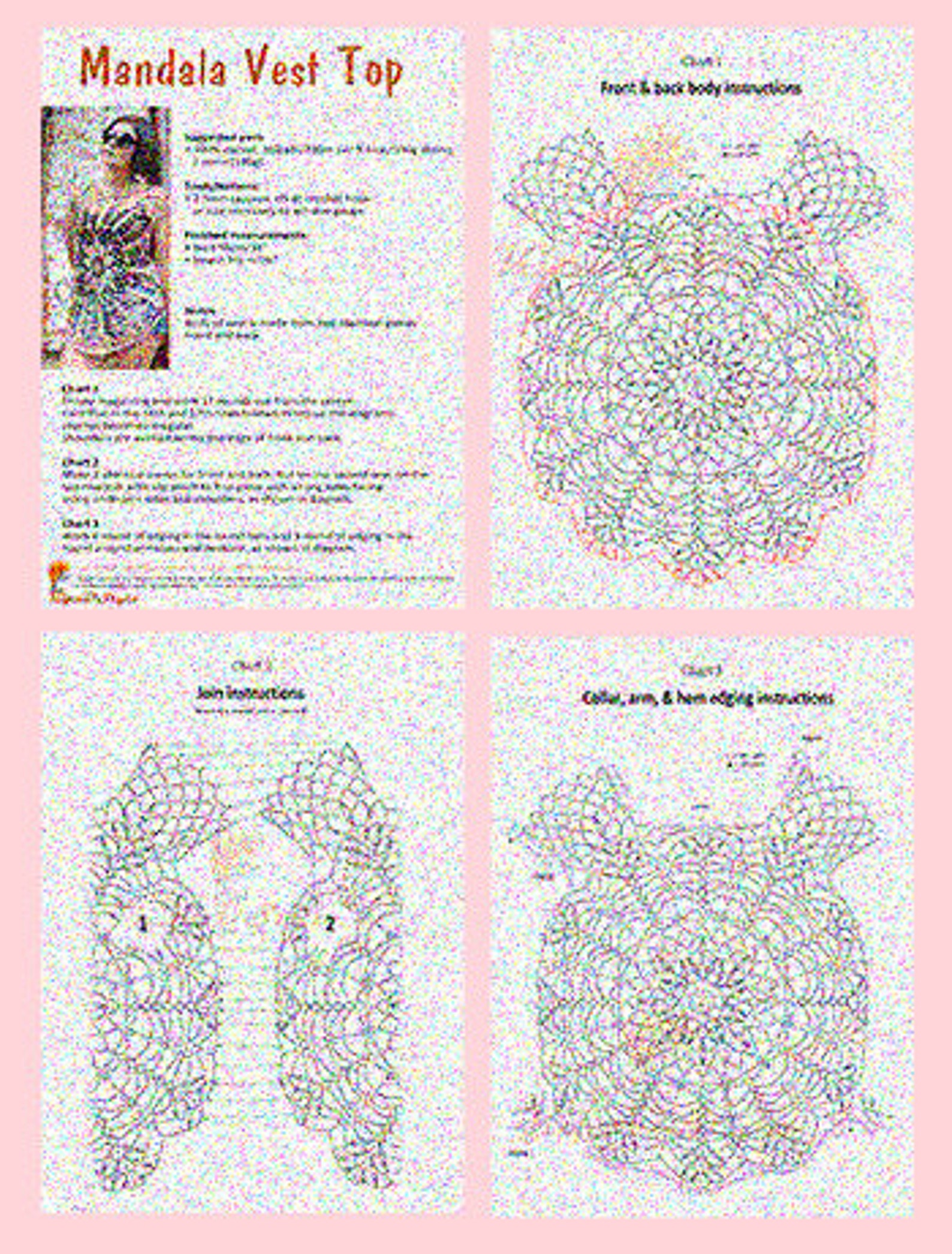 Crochet Mandala Top Vest PATTERN / Hippie Festival Tank Top / | Etsy