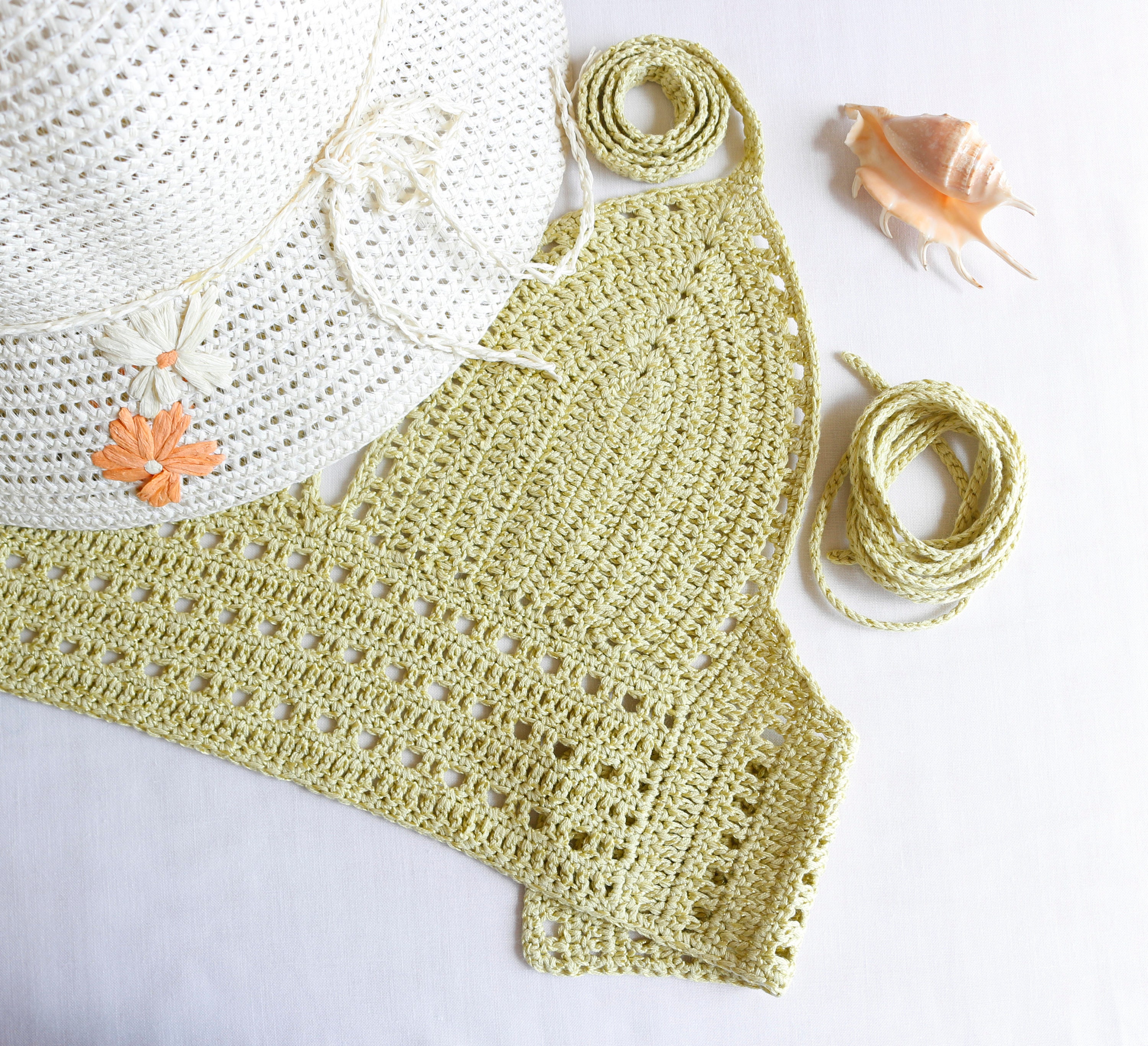 Crochet Beach Crop Top PATTERN, Written Tutorial in English for Every ...