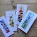 Pack of 4 Cards E - Etsy UK
