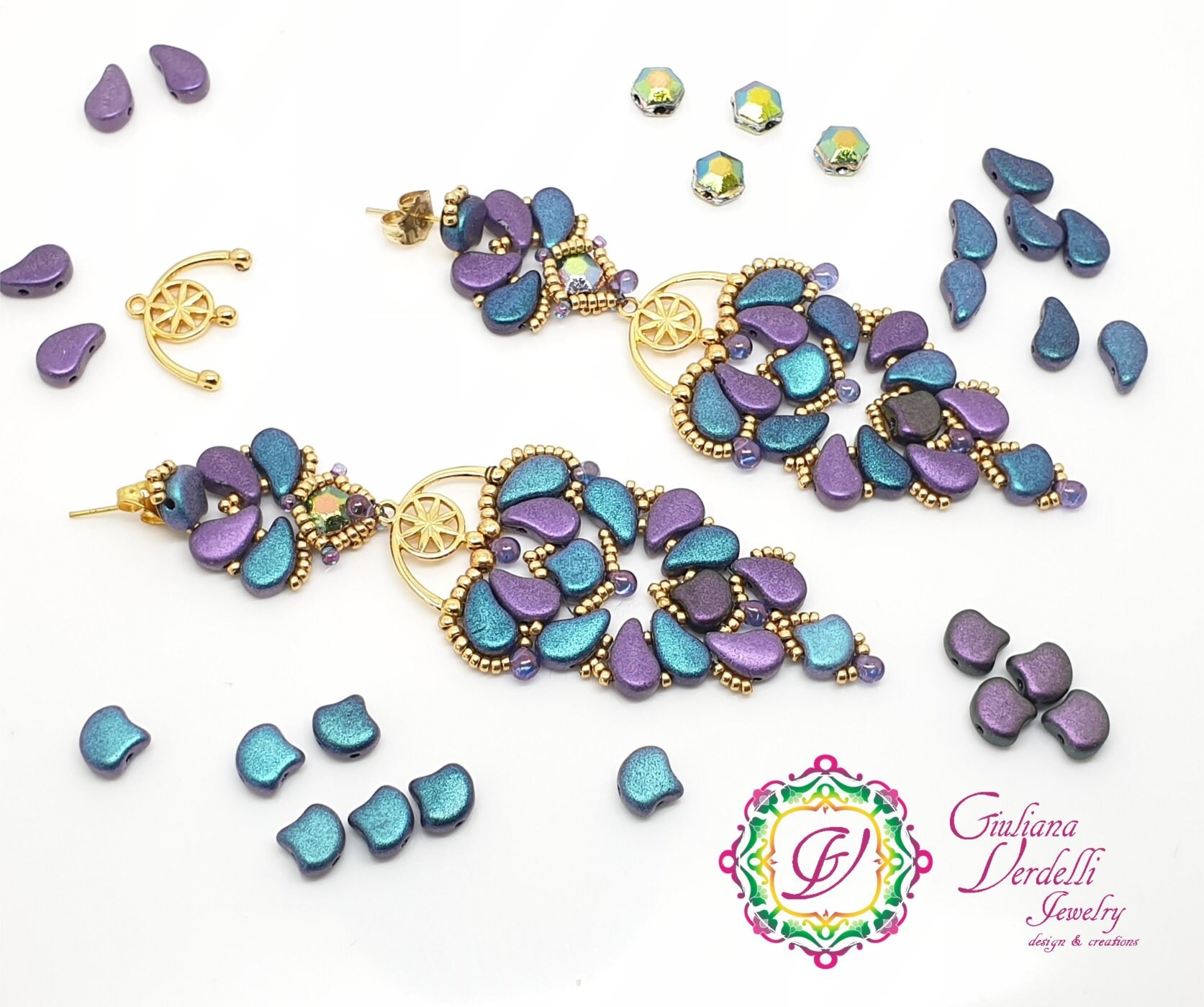 Belle Epoque Earrings TUTORIAL Double Version With Paisley, Ginko ...