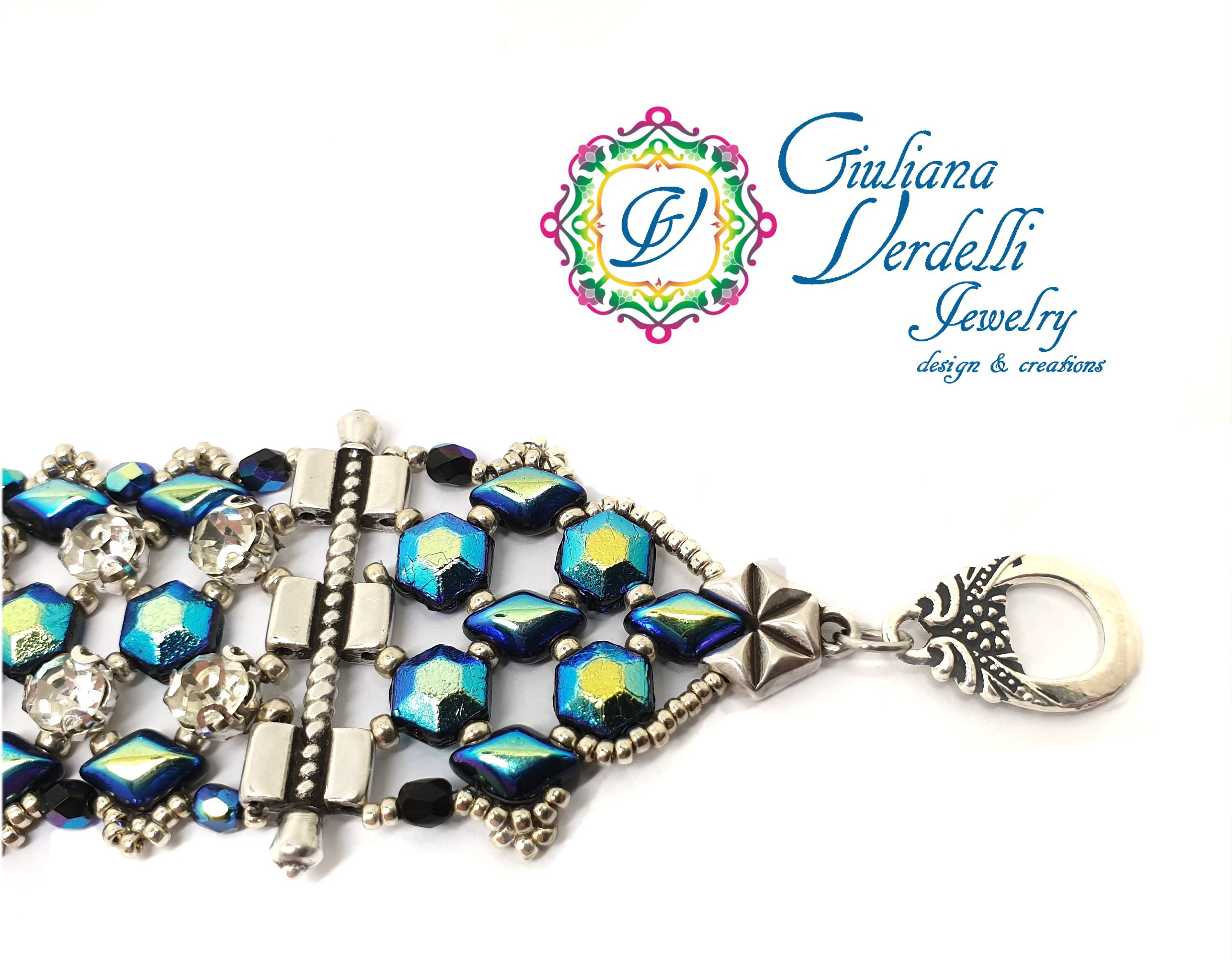 Tutorial to Create the Aladdin Bracelet, Double Version, With Honeycomb ...