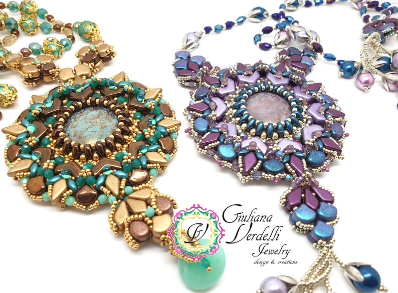 TUTORIAL for Double Face lili Pendant With Chevron - Etsy