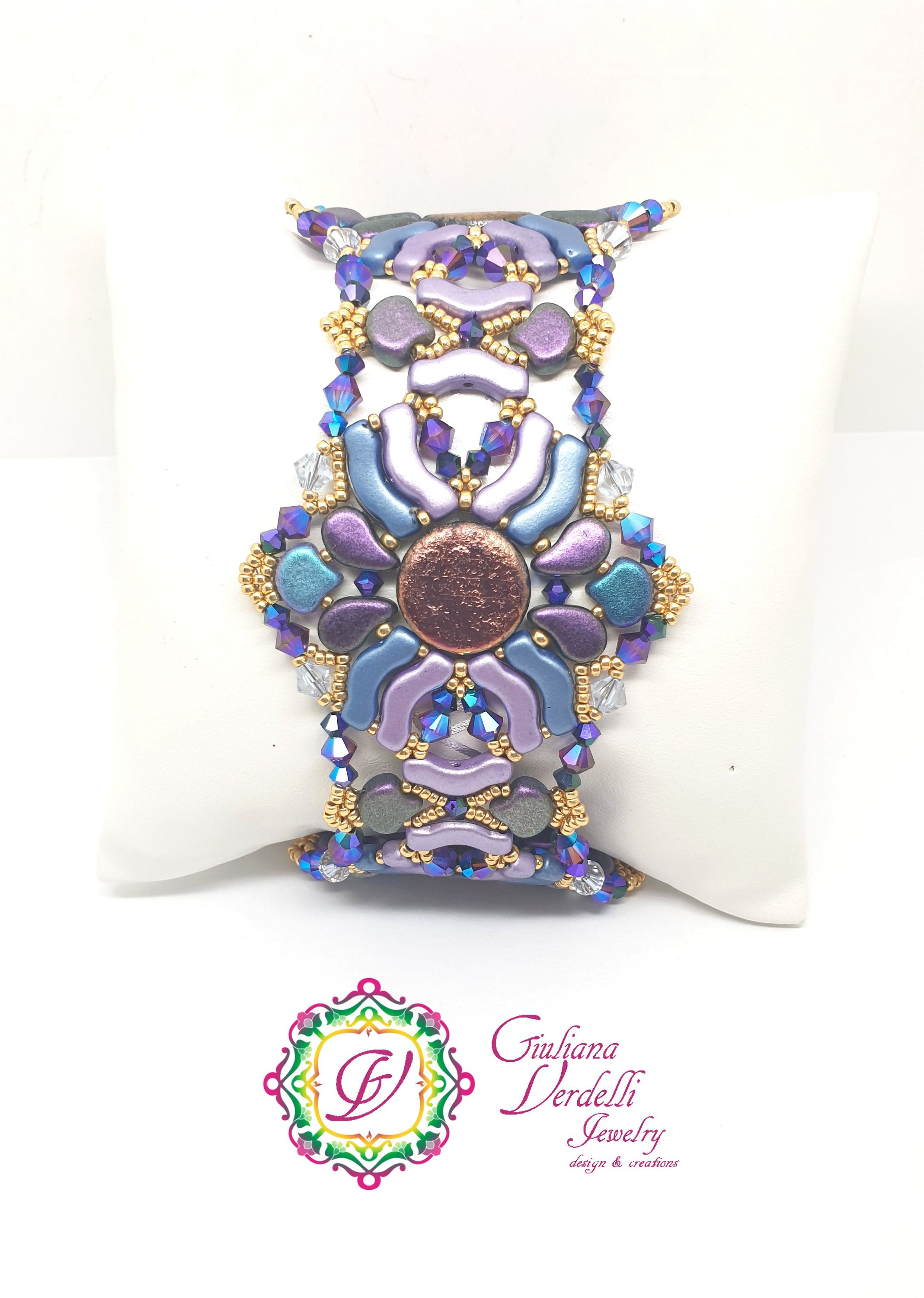 Khepri Bracelet TUTORIAL With Bridge Beads, Paisley Beads, Ginko Beads ...