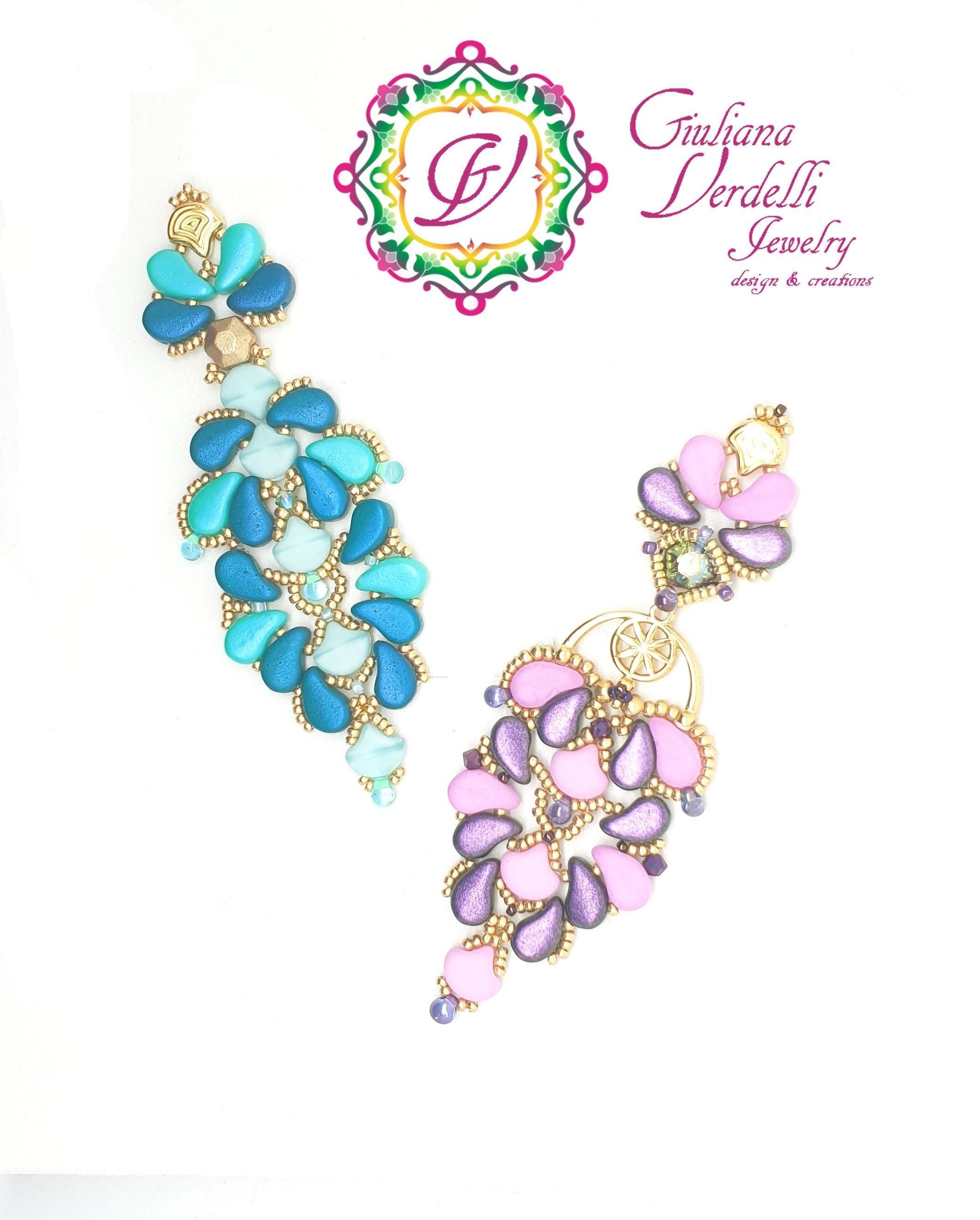 Belle Epoque Earrings TUTORIAL Double Version With Paisley, Ginko ...