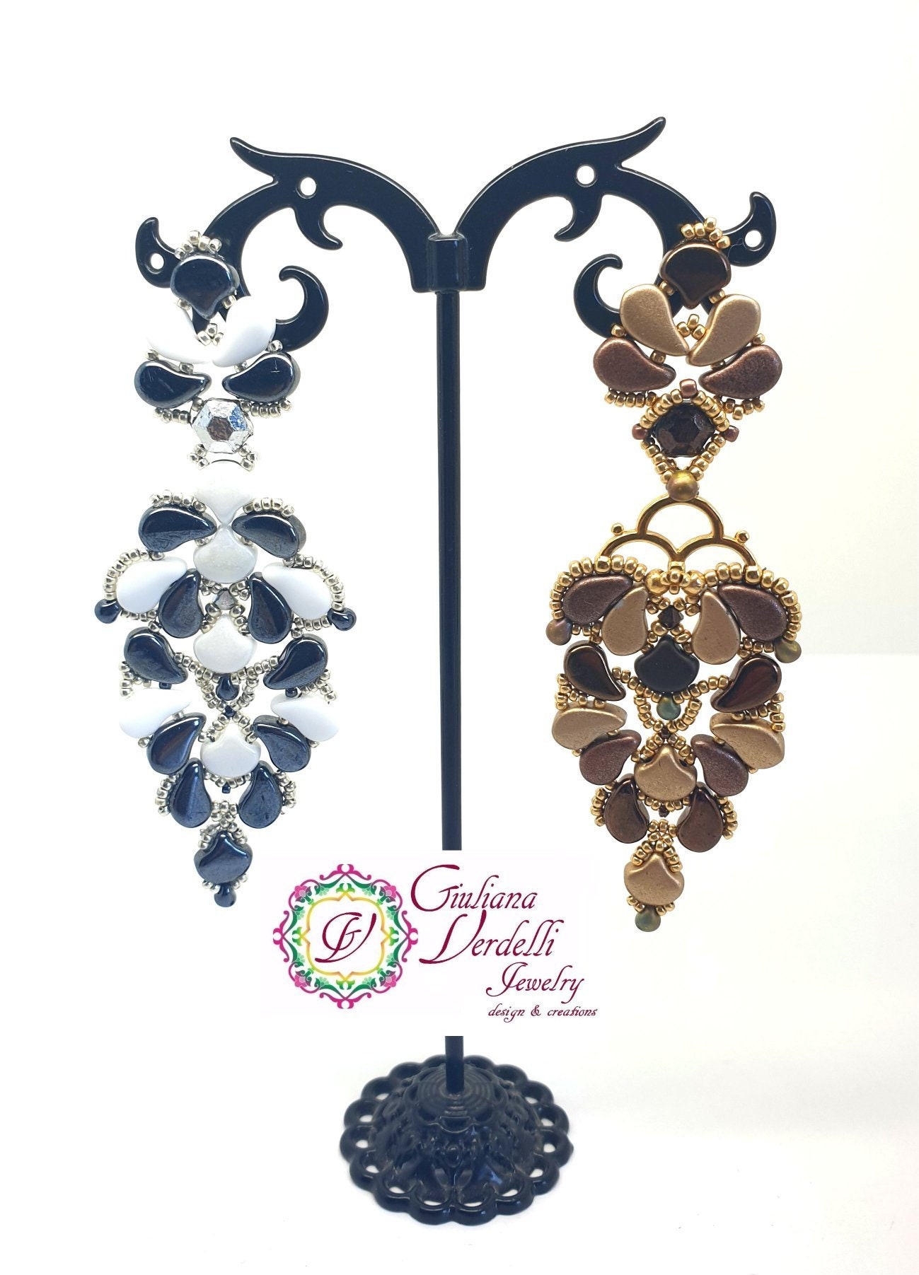 Belle Epoque Earrings TUTORIAL Double Version With Paisley, Ginko ...