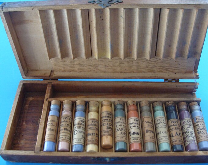 China Paint, Fry's Vitrifiable Color Paint Set for China, Vintage Paint ...