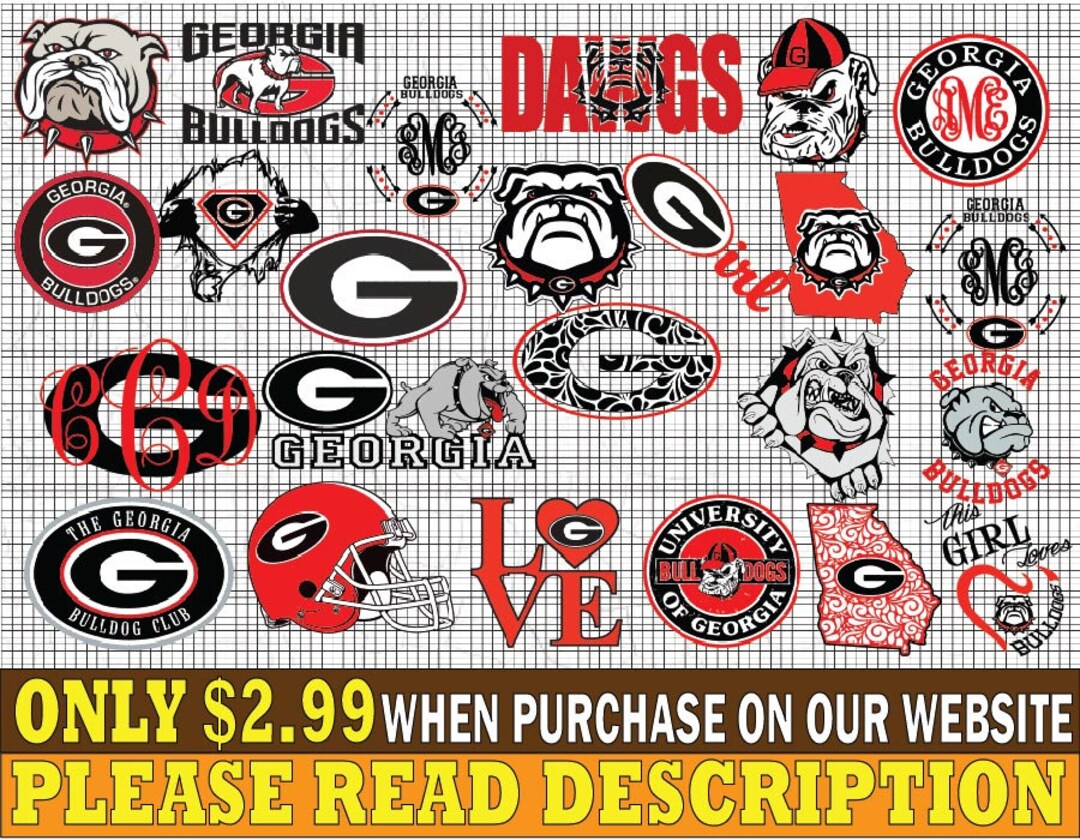 Georgia-bulldogs Svg Georgia-bulldogs Football Team Svg N C - Etsy