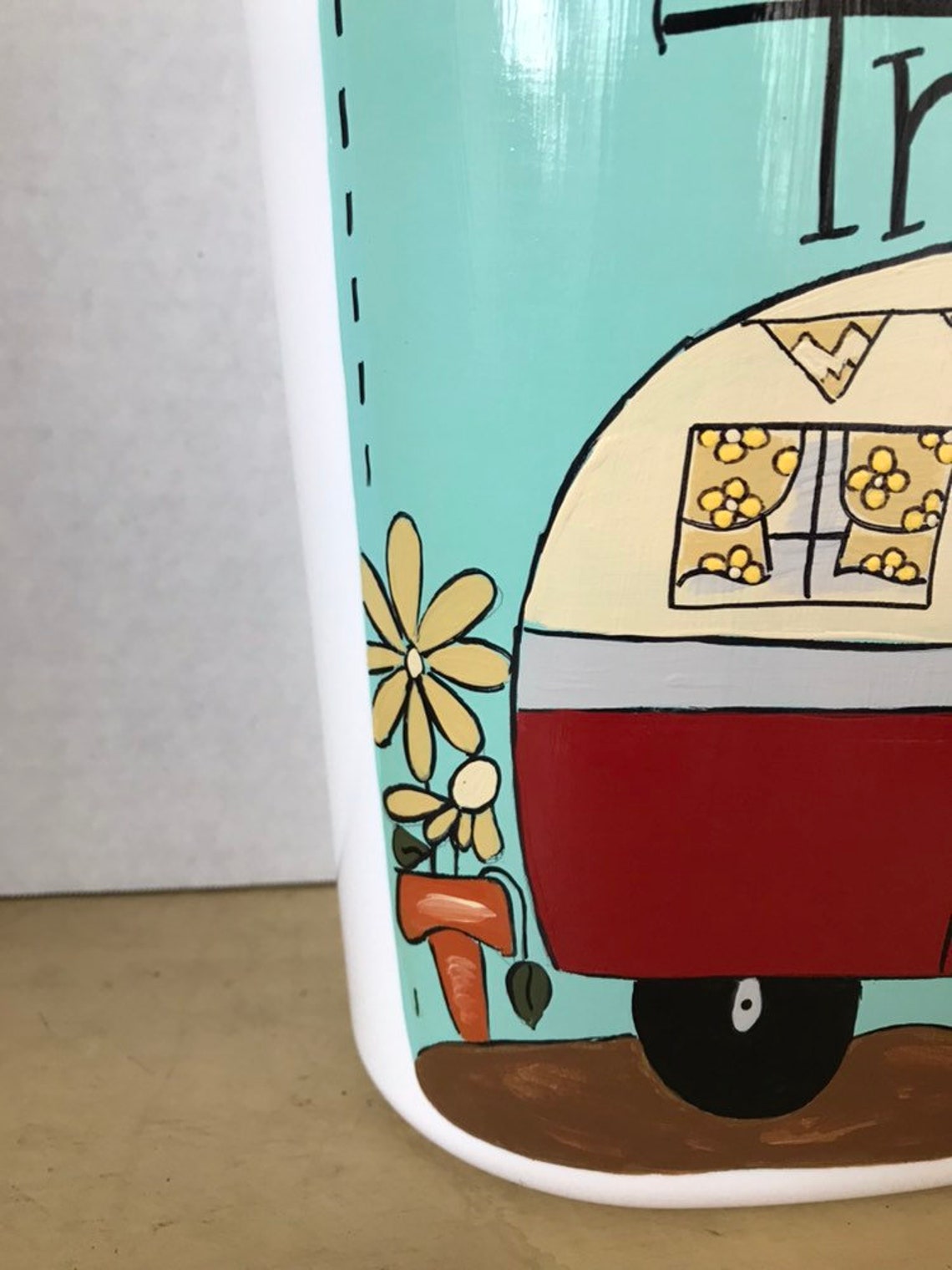 Trailer Trash Can Small Trailer Trash Can Camper Decor - Etsy