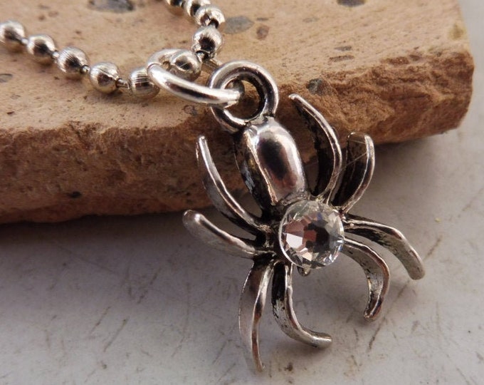 Spider Necklace, Spider Jewelry, Swarovski Crystal Spider Necklace ...