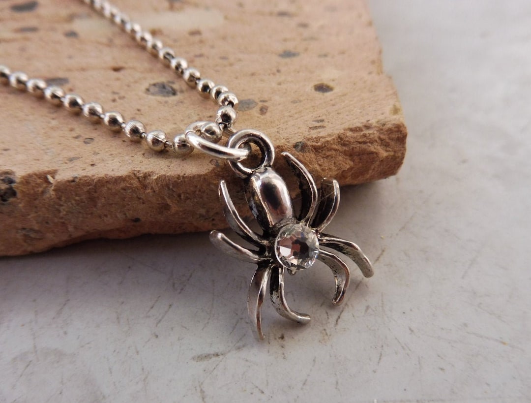 Spider Necklace, Spider Jewelry, Swarovski Crystal Spider Necklace ...