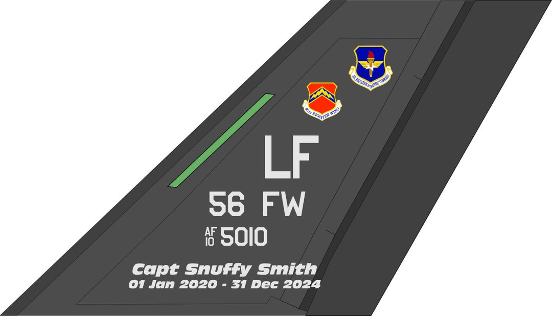 F-35 56FW Luke AFB Aircraft Tail Flash Panel - Etsy