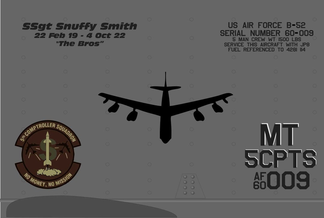 5BW B-52 Aircraft Nose Art Panel 5CPTS - Etsy