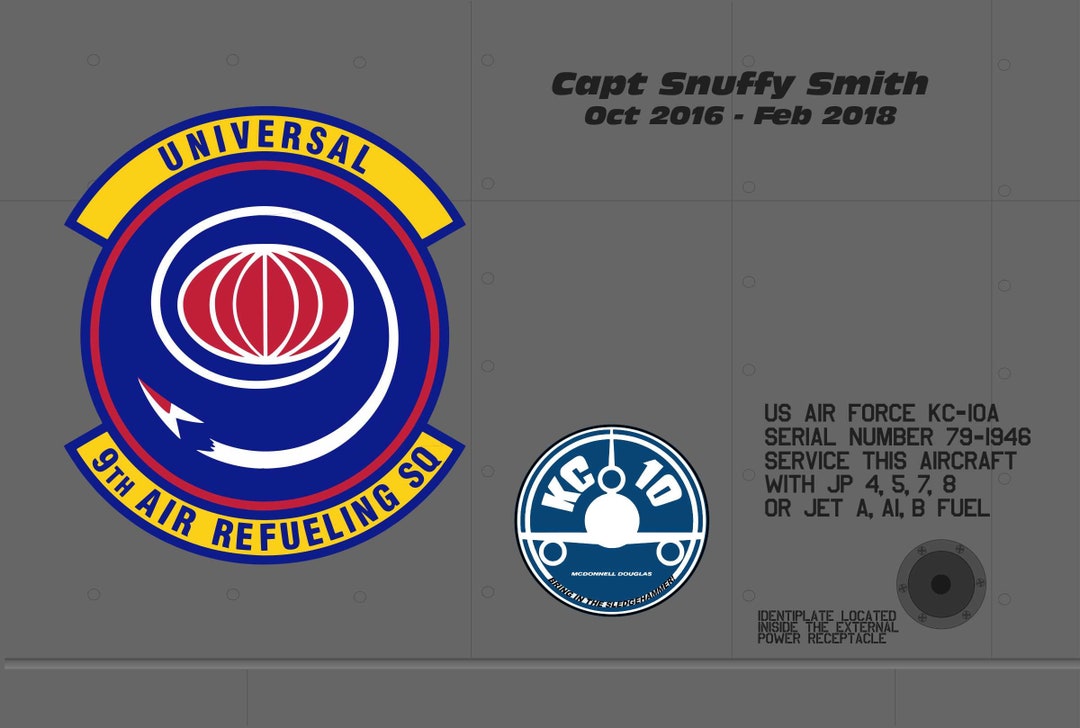 KC-10 Tanker Aircraft Nose Art Panel 9th Air Refueling Squadron 9ARS - Etsy