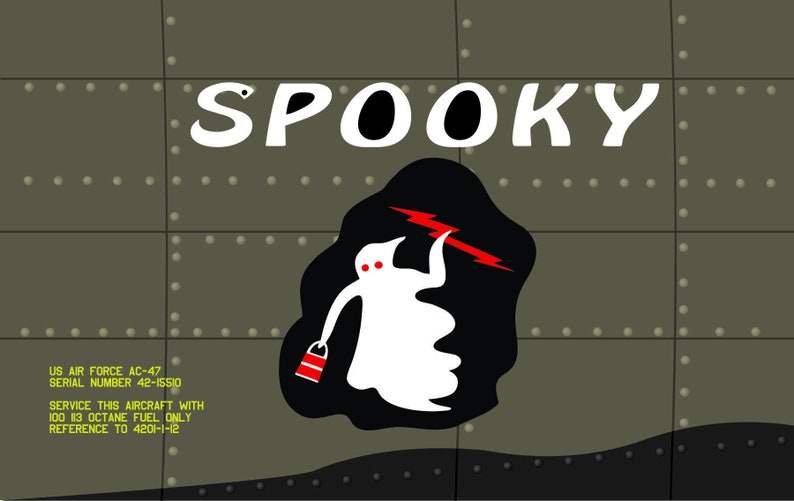 AC-47 Spooky Aircraft Nose Art Panel 10" X 16" Puff the Magic Dragon - Etsy