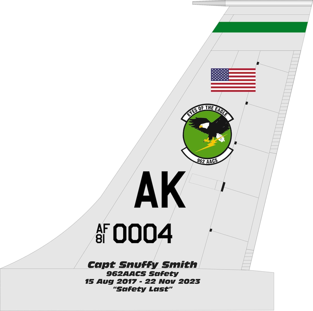 E-3 AWACS Aircraft Tail Flash Panel 12 In. - Etsy