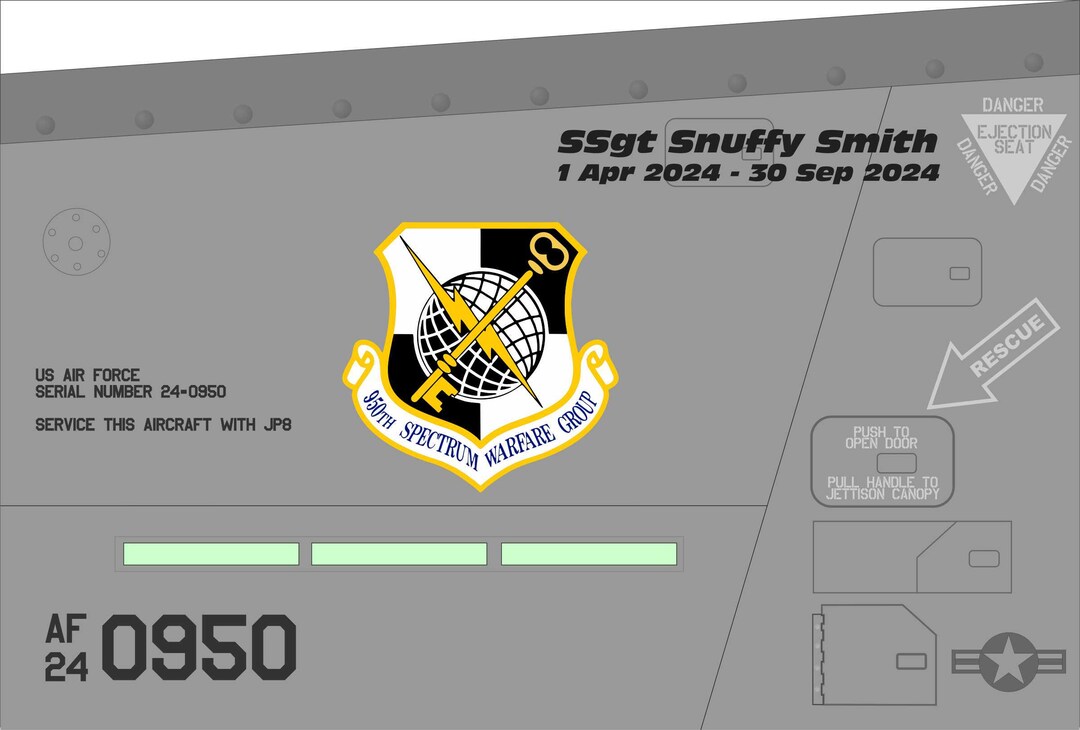 950 SWG Fighter Nose Art Panel - Etsy
