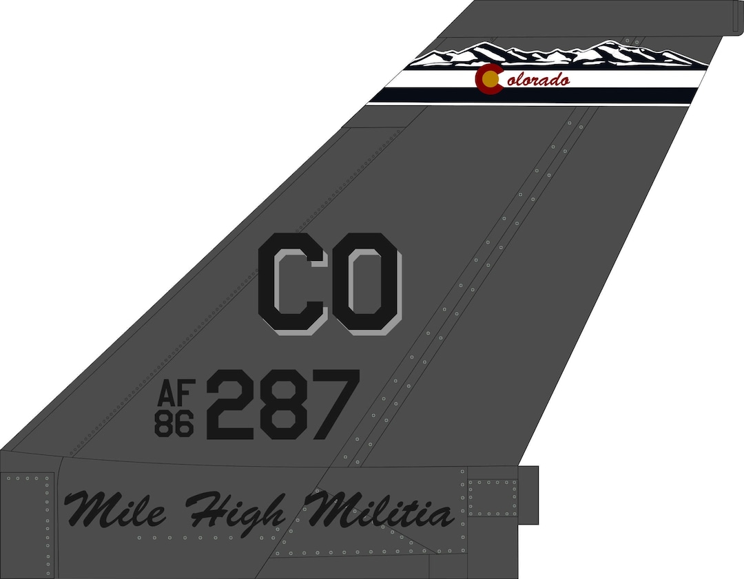 F-16 Aircraft Tail Flash Panel 140WG 120FS Colorado ANG - Etsy