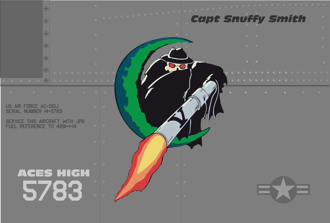AC-130J Ghostrider V Gunship Aircraft Nose Art Panel - Etsy