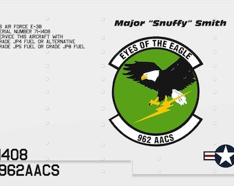 E-3 Sentry angle 1 E-3 AWACS Decal, E-3 AEW&C, E3 Vinyl Decal Sticker ...