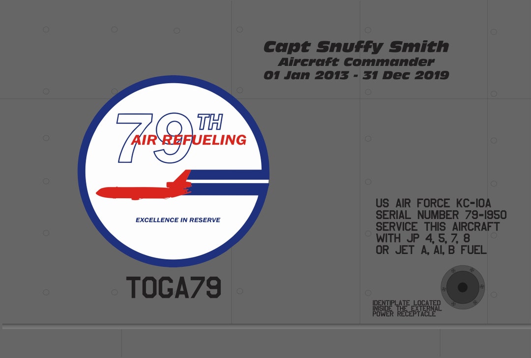 KC-10 Tanker Aircraft Nose Art Panel 79th Air Refueling Squadron - Etsy