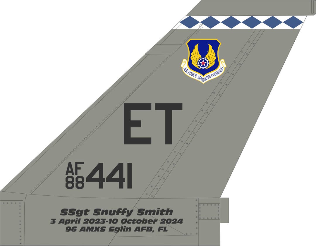 F-16 Eglin AFB 40th FLTS Aircraft Tail Flash Panel - Etsy