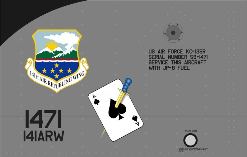 KC-135 Tanker Aircraft Nose Art Panel 141ARW 12x18 - Etsy