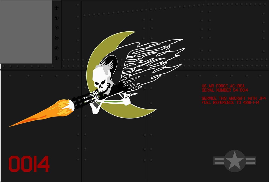 AC-130 A Spectre Gunship Aircraft Nose Art Panel - Etsy