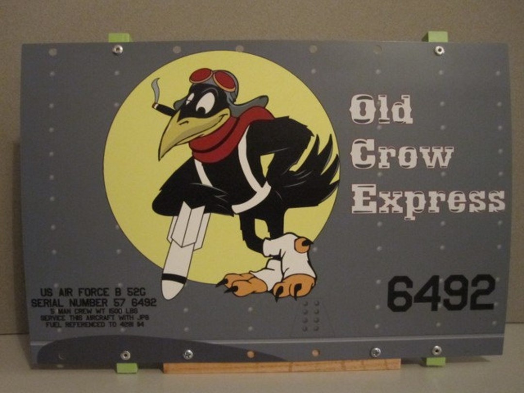 B-52 Bomber Aircraft Nose Art Panel Old Crow Express - Etsy