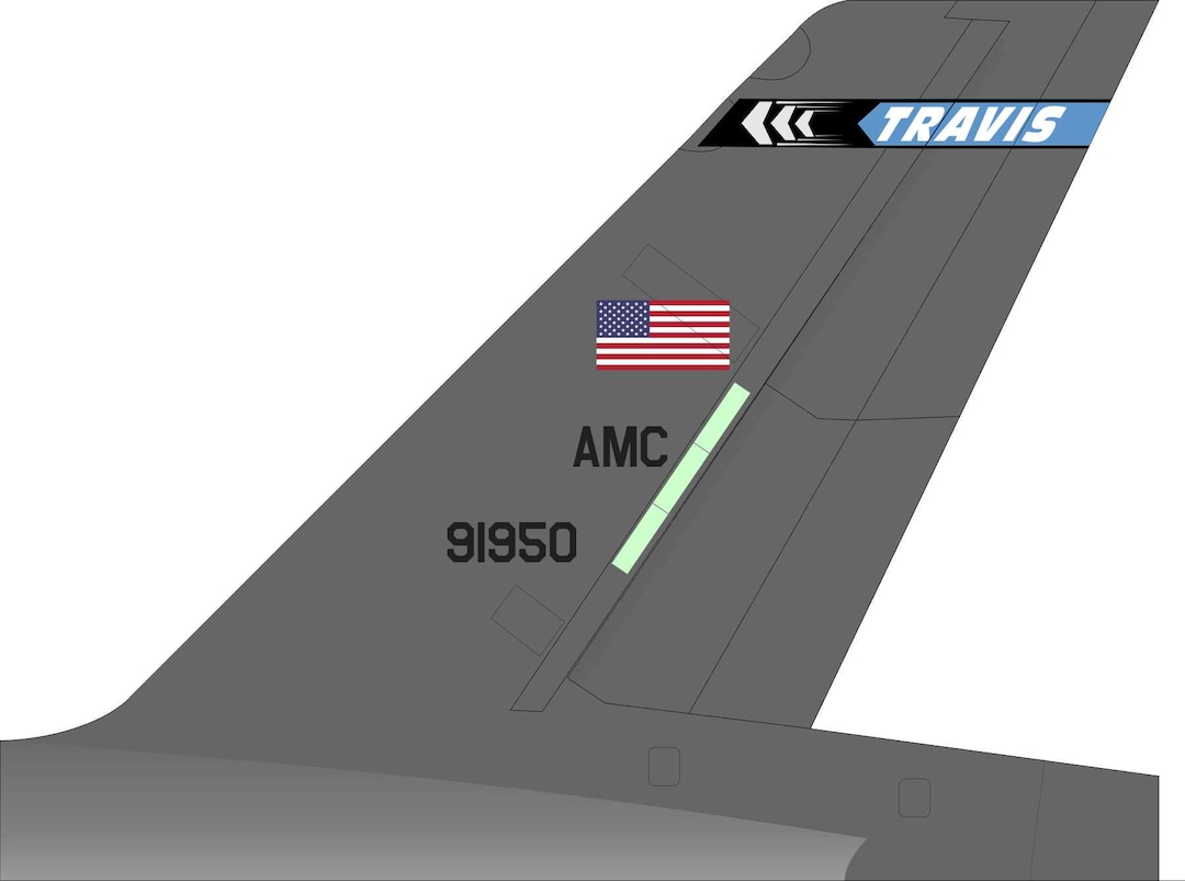 KC-10 Tanker Aircraft Tail Flash Panel Travis AFB - Etsy