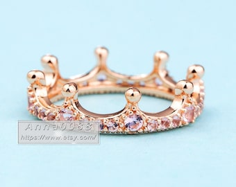 Rose Gold Crown Ring | Etsy