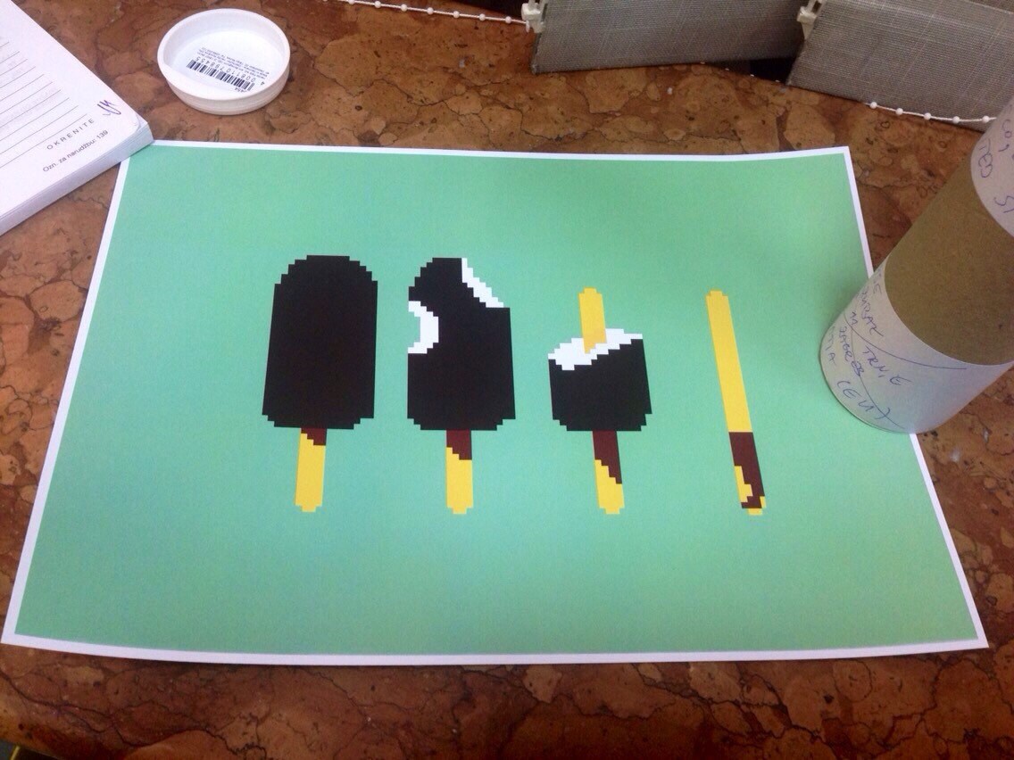 Geek Ice Cream 8 Bit Art Nerdy Video Game Minecraft Art Print - Etsy