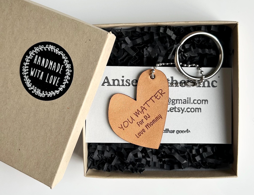 Engraved Heart Keychain Inspirational Gift for Children Love Message ...