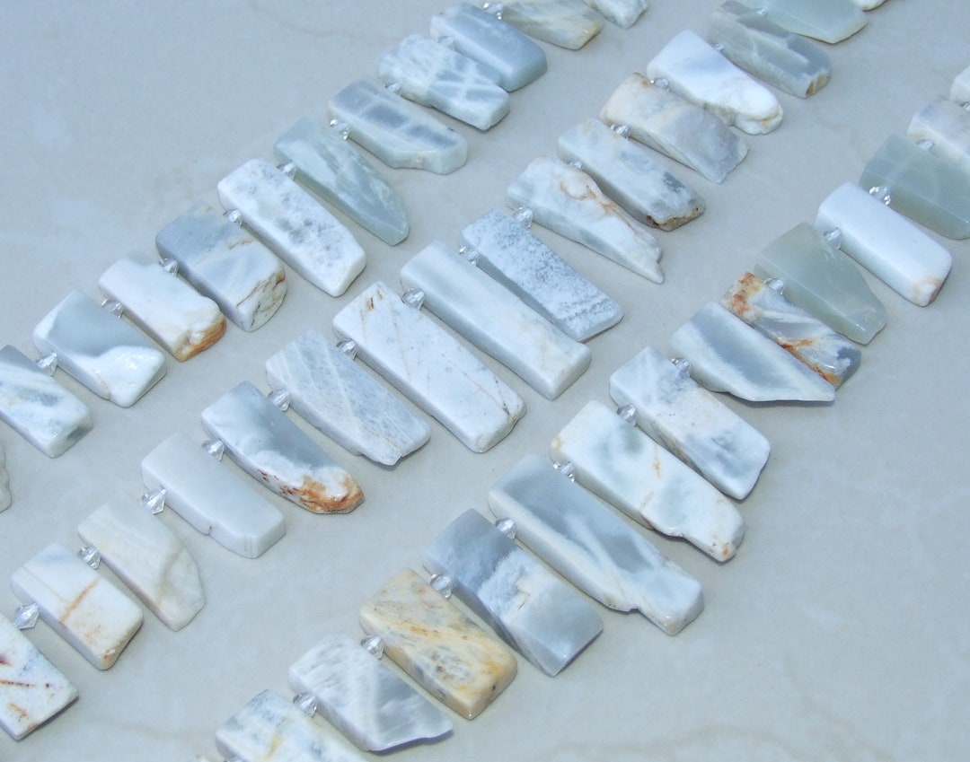 Polished Slice MOONSTONE Pendant Stick SLAB BEADS, Half Strand ...