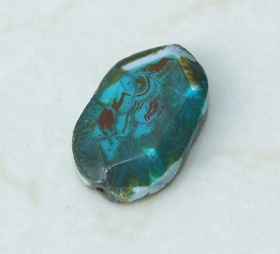 Green Blue Fire Agate Natural Faceted Stones Gemstone - Etsy