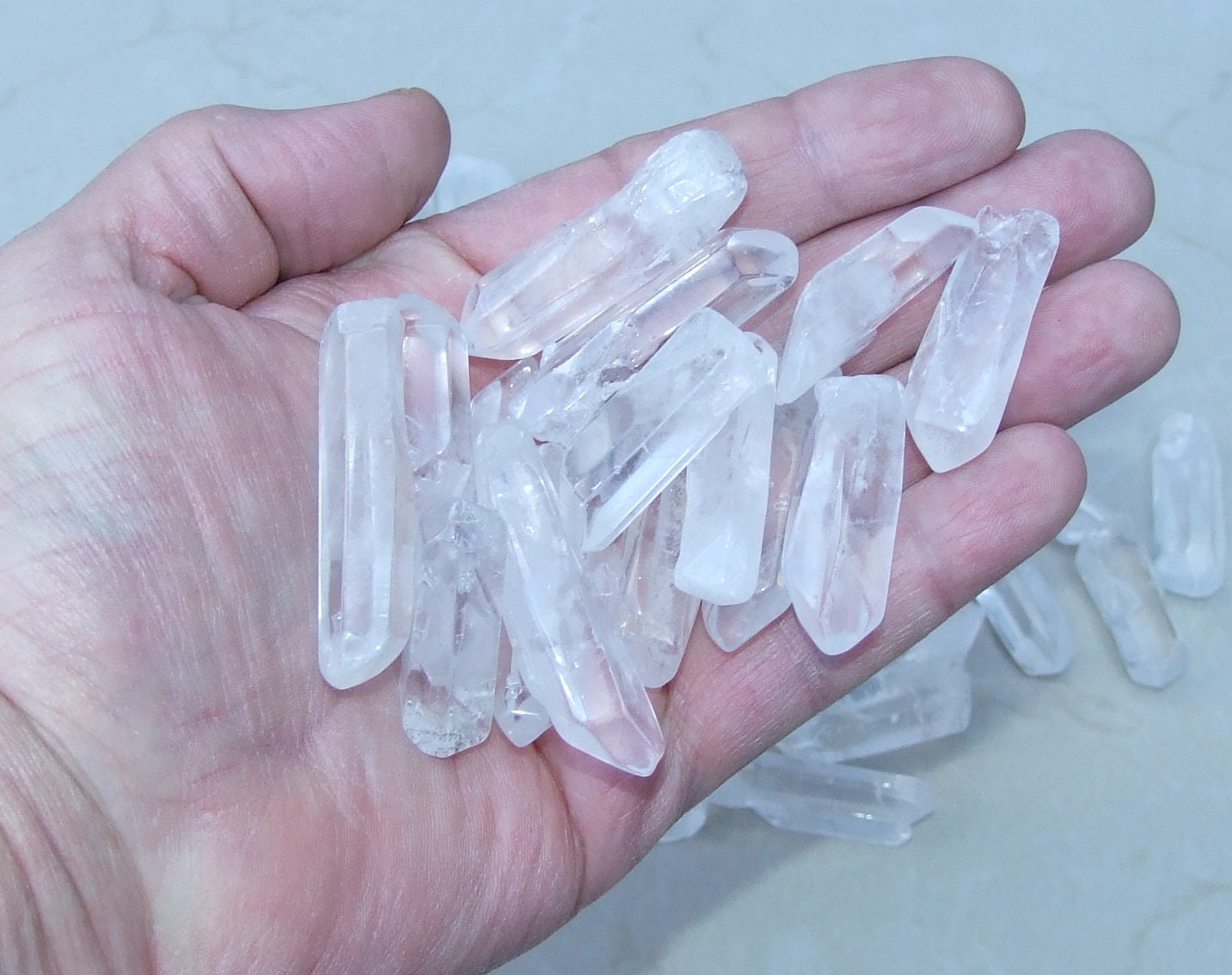 10 Clear Polished Undrilled Bulk Quartz Crystals Points Loose | Etsy