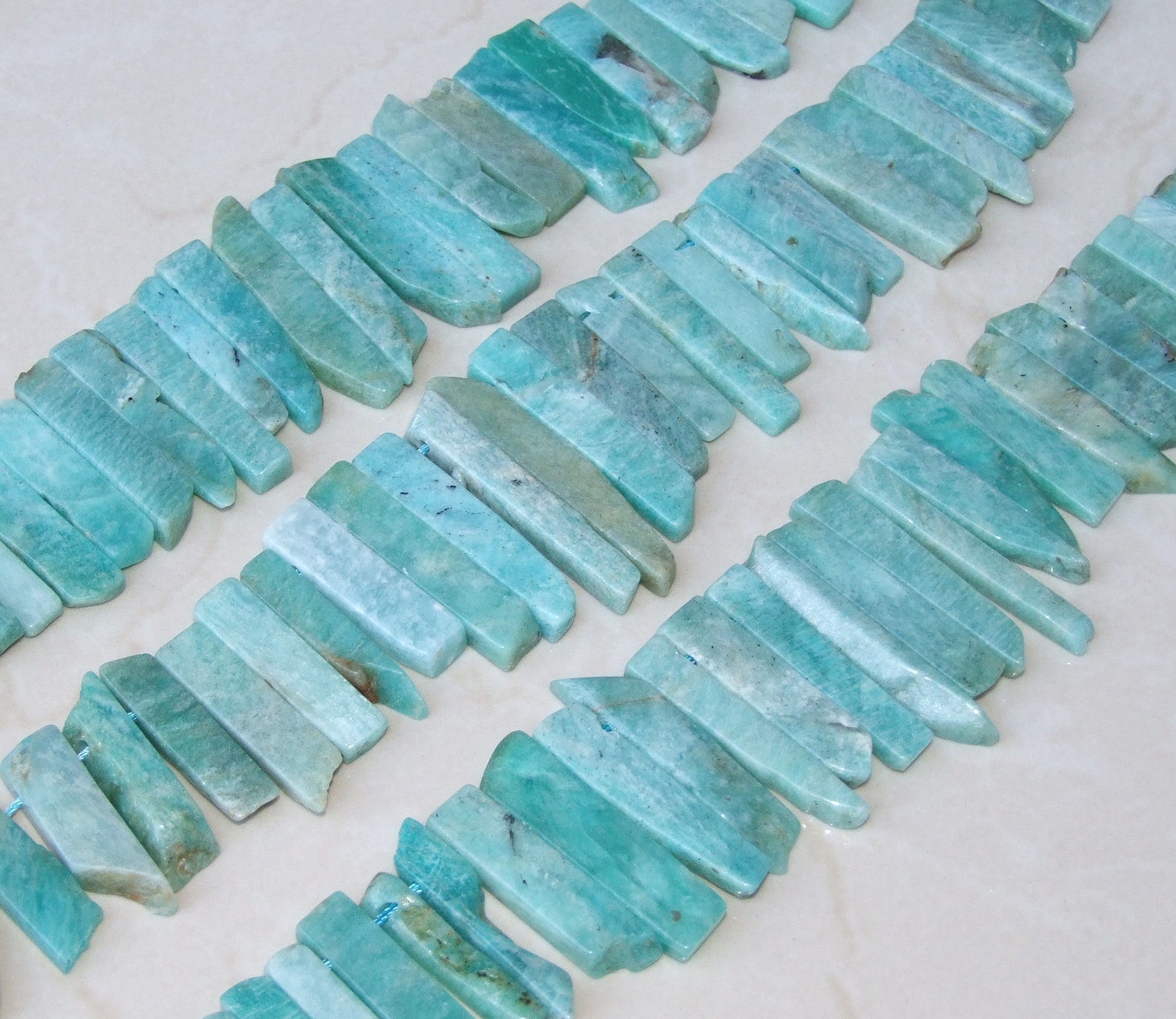 Amazonite Slice Graduated Amazonite Amazonite Bead Pendant - Etsy