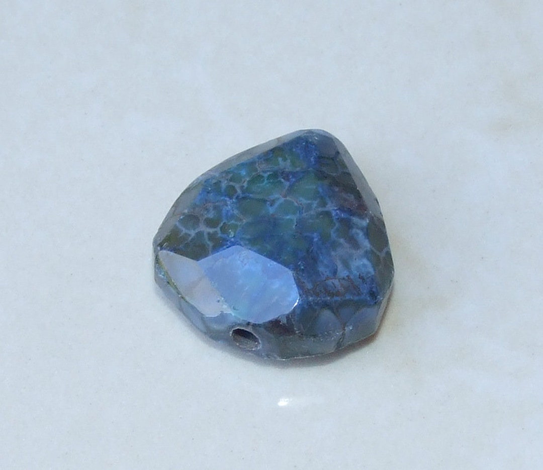 Blue Fire Agate Natural Stone Faceted Stones Gemstone - Etsy UK