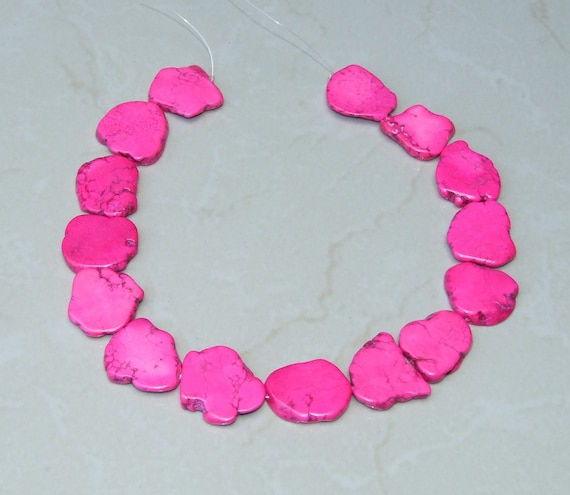 Pink Magnesite Beads, Magnesite Nuggets Beads Slabs, Howlite Beads ...