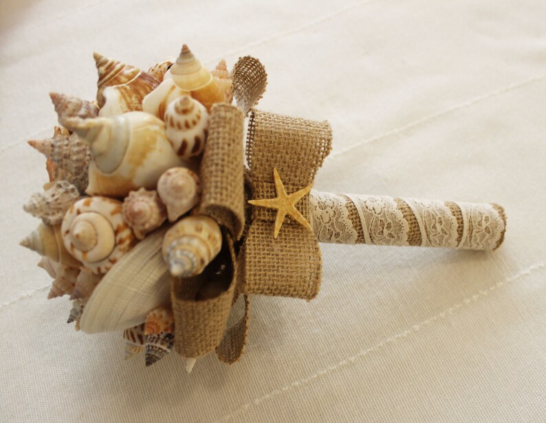Sea Shell Bouquet, Bridal Bouquet Sea, Bridesmaid Bouquet, Beach ...