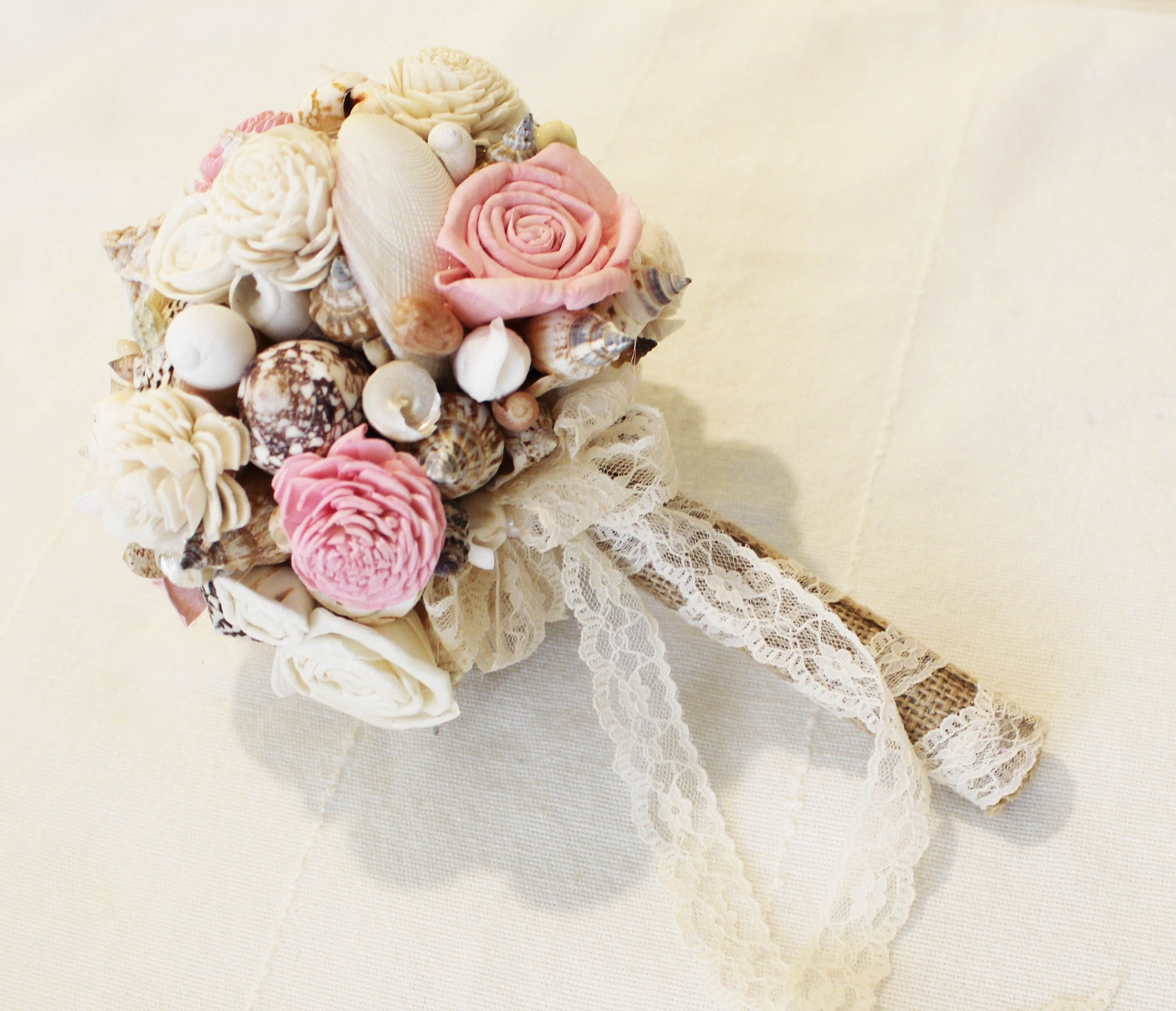 Shell Bouquet Bridal Bouquet Shell Bridesmaid Bouquet Beach | Etsy