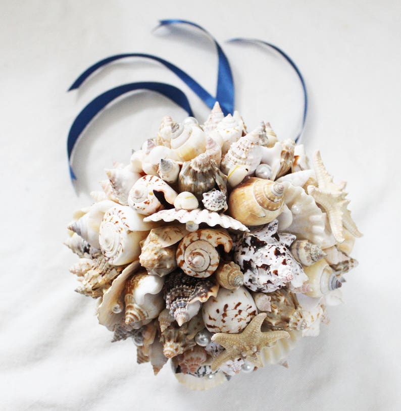 Shell Bouquet Bridal Bouquet Sea Bridesmaid Bouquet Beach - Etsy