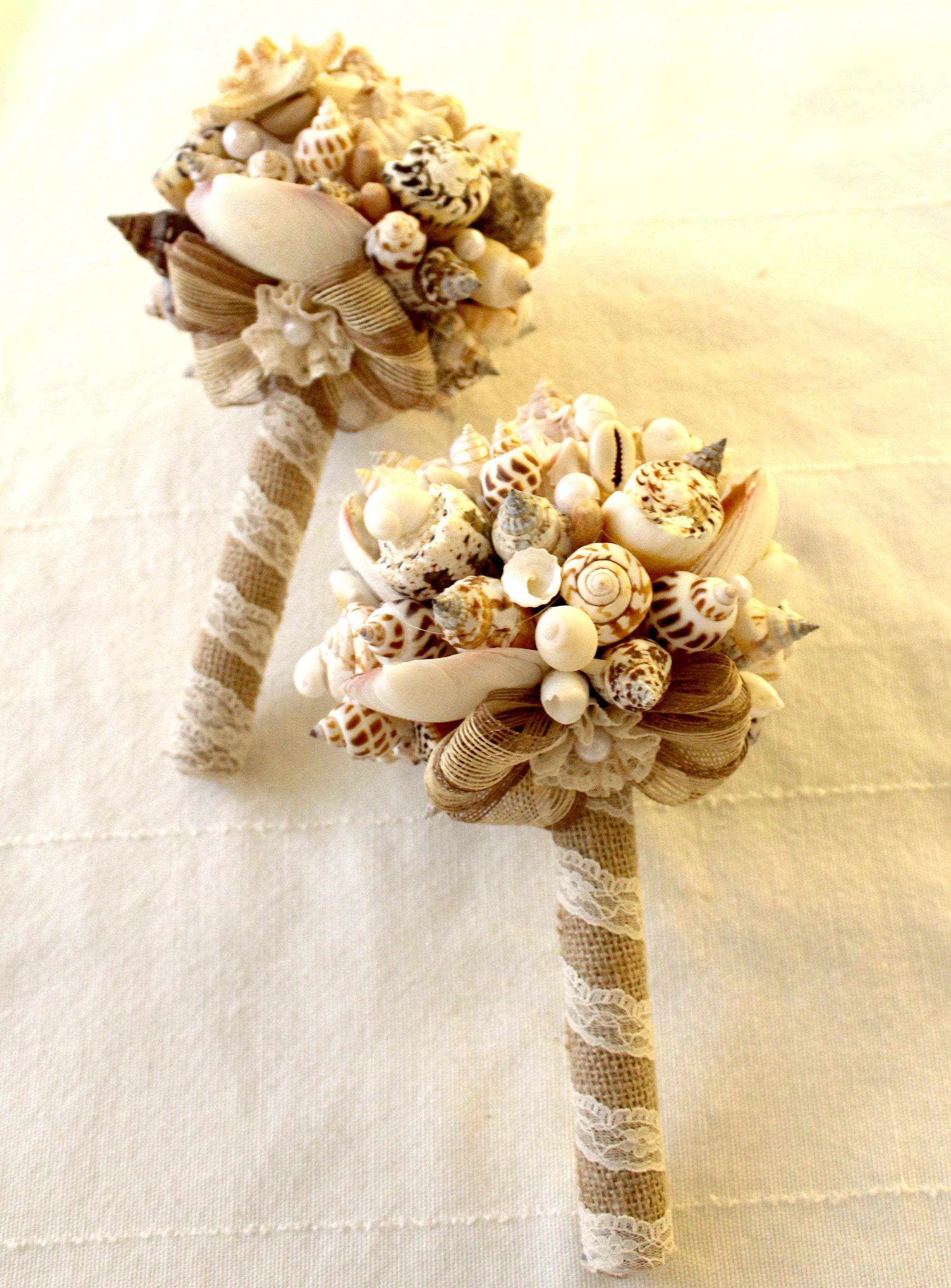 Shell Bouquet Bridal Bouquet Sea Bridesmaid Bouquet Beach | Etsy