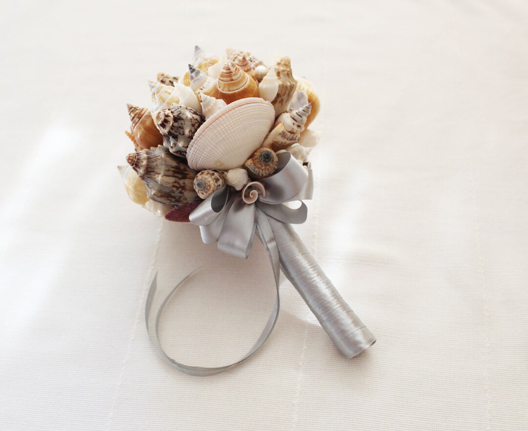 Sea Shell Bouquet, Bridal Bouquet Sea, Bridesmaid Bouquet, Beach ...