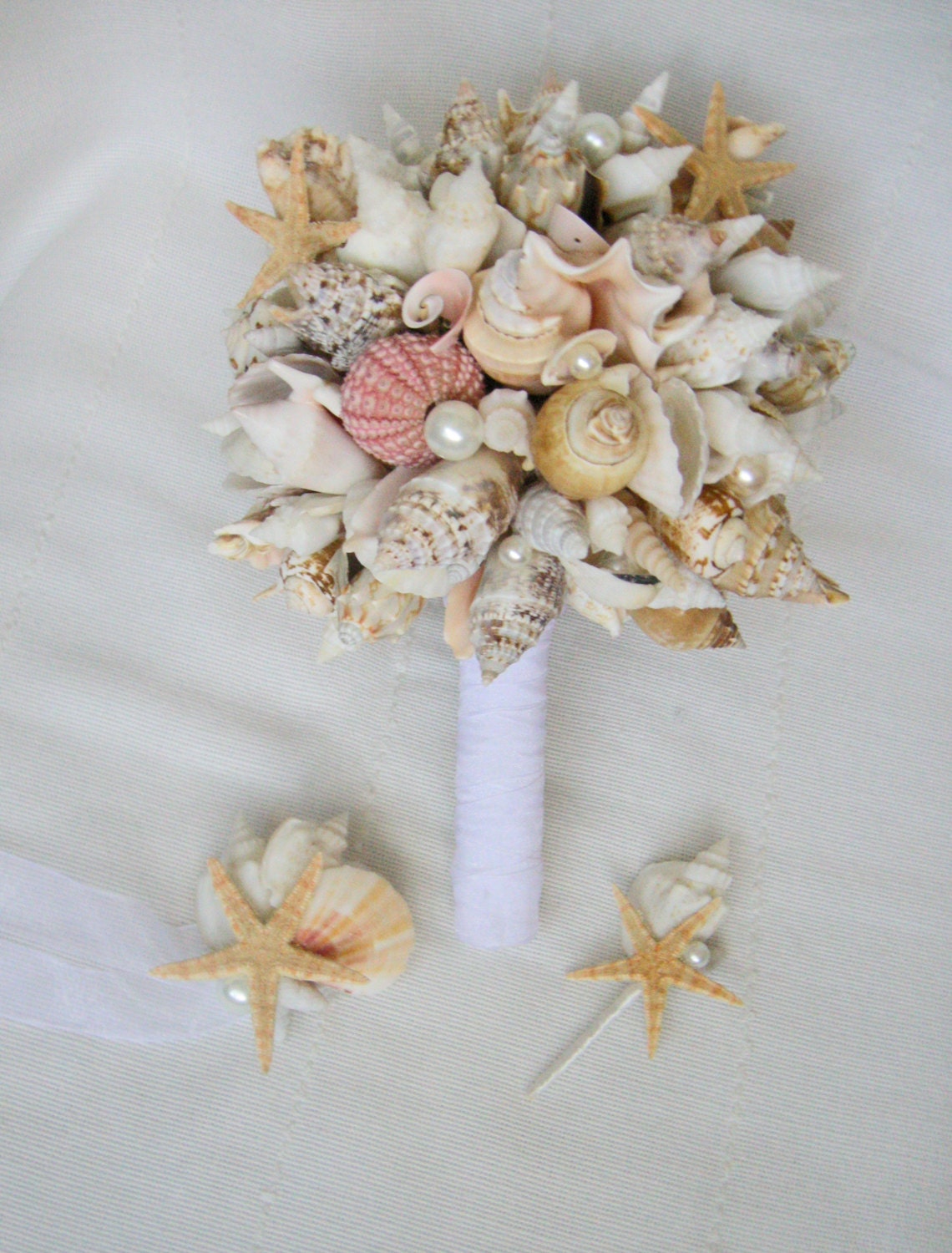 Sea Shell Bouquet, Bridal Bouquet Sea, Bridesmaid Bouquet, Beach ...