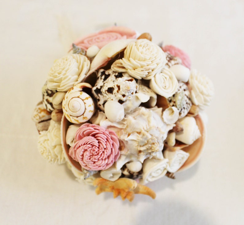 Shell Bouquet, Bridal Bouquet Shell, Bridesmaid Bouquet, Beach Wedding ...