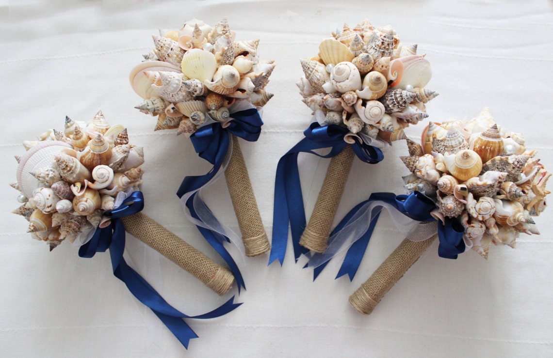 Sea Shell Bouquet Bridal Bouquet Sea Bridesmaid Bouquet - Etsy