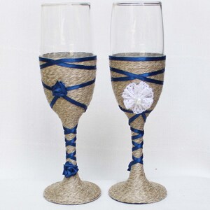 Rustic Wedding Champagne Glasses / Country Barn Wedding Wine - Etsy